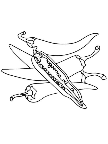Chili Pepper coloring pages