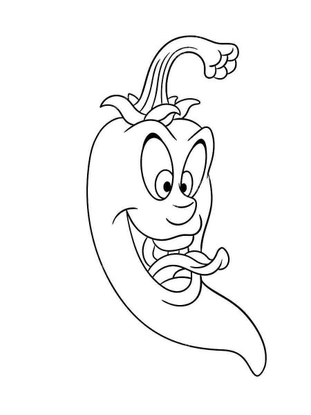 Chili Pepper coloring pages