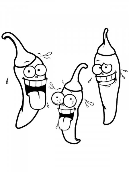 Chili Pepper coloring pages
