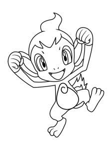 Pokemon Chimchar coloring pages - Free Printable