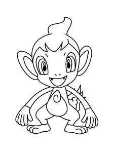 Pokemon Chimchar coloring pages - Free Printable