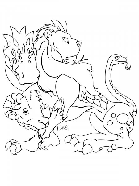 Chimera coloring pages