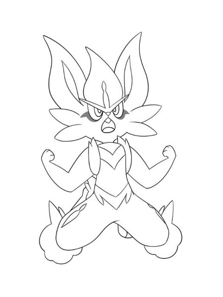 Pokemon Cinderace coloring pages - Free Printable