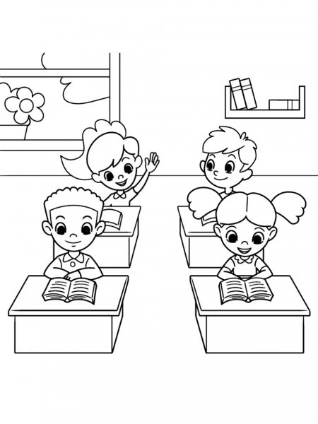 Classroom Coloring Pages (Free Printables for Kids)