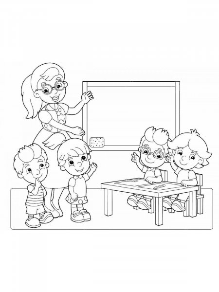 Classroom coloring pages
