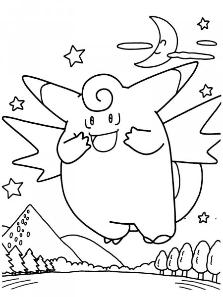 Pokemon Clefable coloring pages - Free Printable