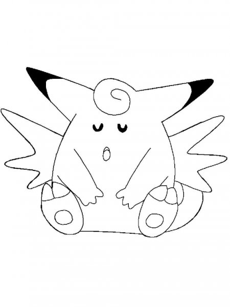 Pokemon Clefable coloring pages - Free Printable