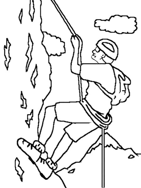 Climbing coloring pages