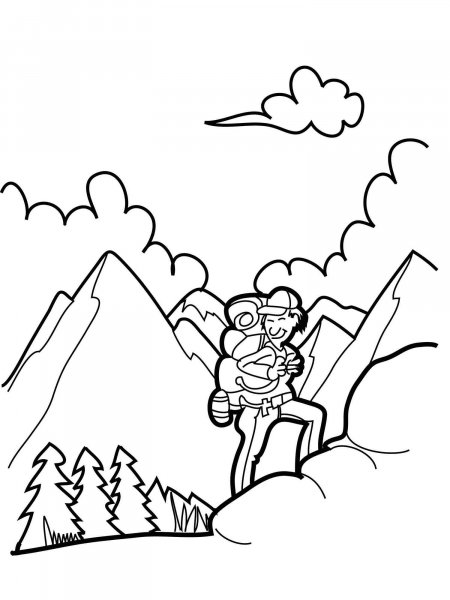 Climbing coloring pages