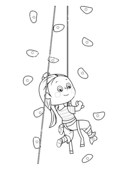 Climbing coloring pages