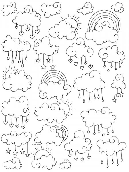 Cloud coloring pages