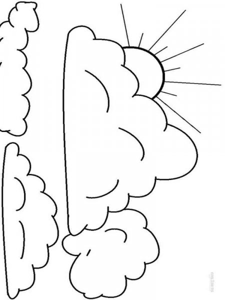 Cloud coloring pages