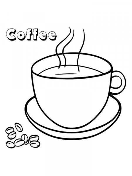 Coffee coloring pages