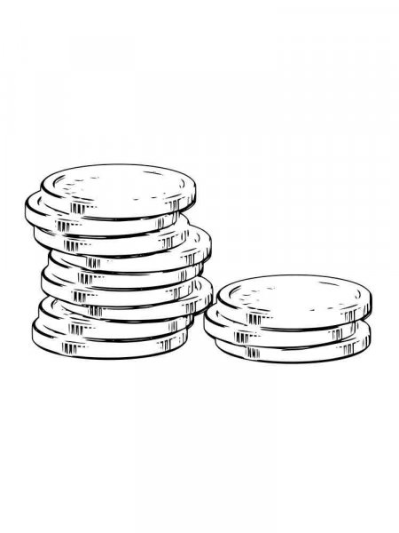 Coin coloring pages
