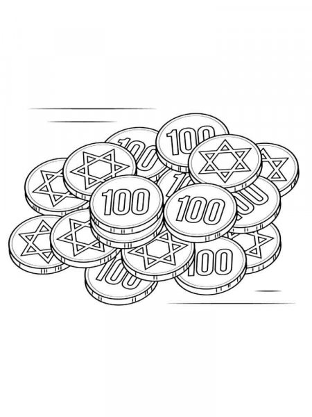 Coin coloring pages
