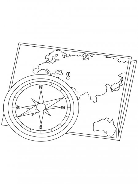Compass coloring pages