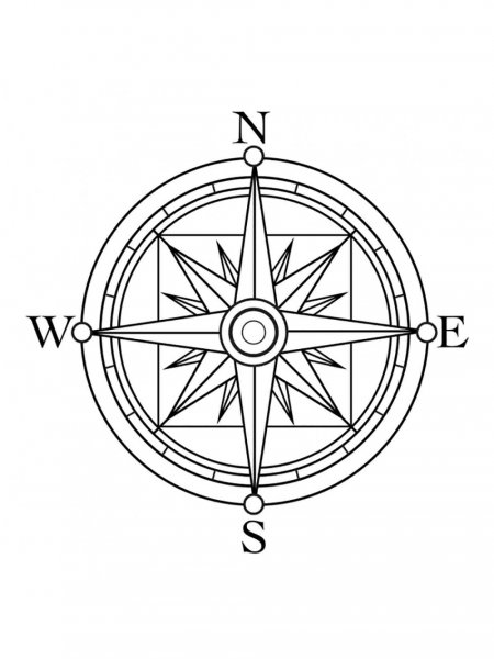 Compass coloring pages