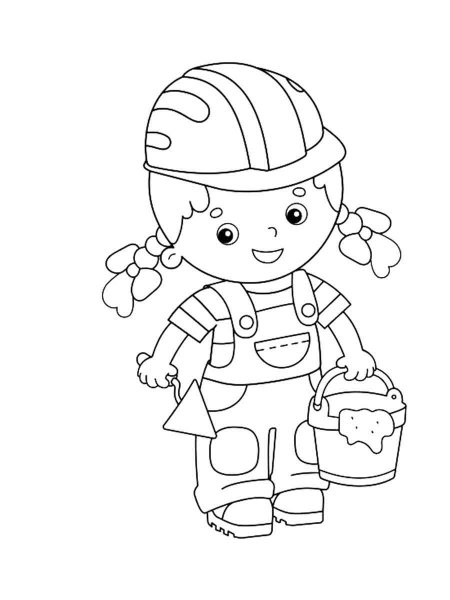 Construction Worker coloring pages
