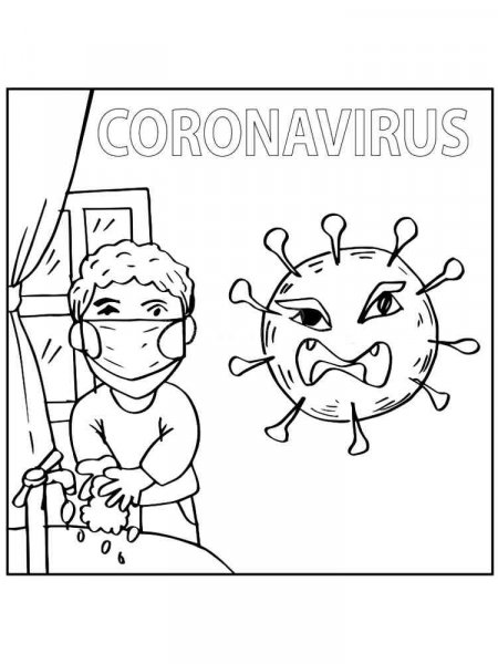 Coronavirus coloring pages