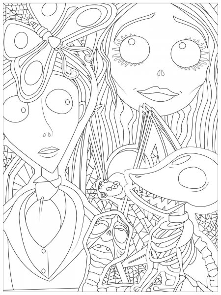 Corpse Bride coloring pages