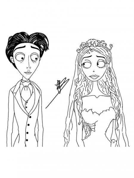 Corpse Bride coloring pages