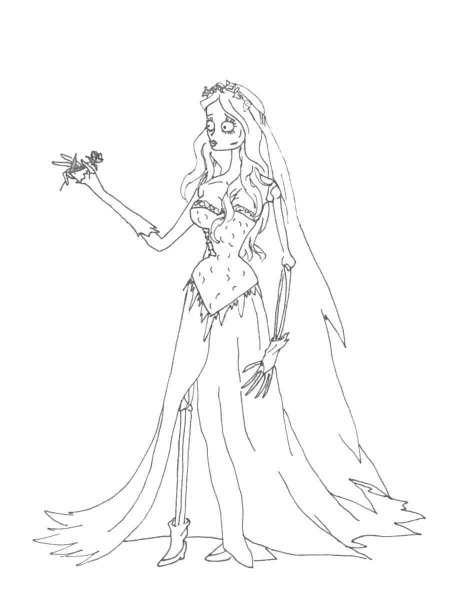 Corpse Bride coloring pages