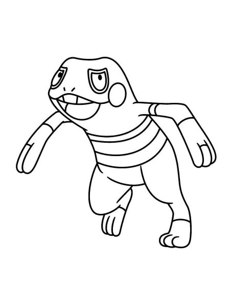 Croagunk Pokemon coloring pages - Free Printable