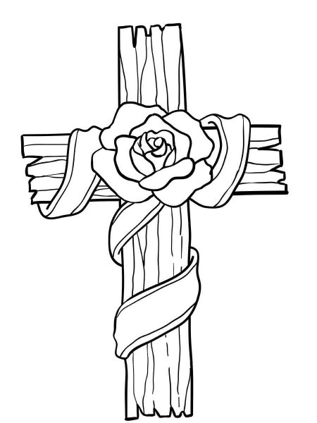 Cross coloring pages