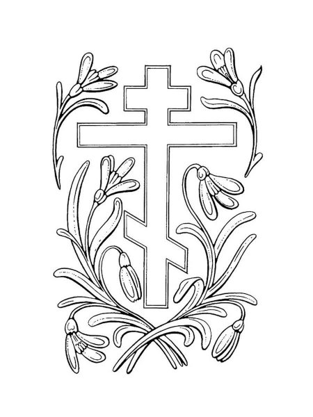 Cross coloring pages