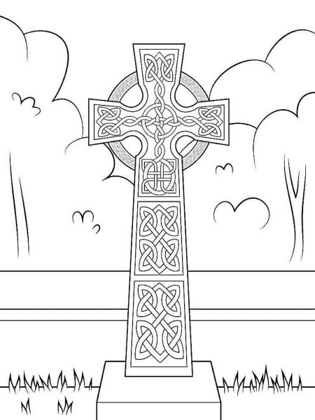 Cross coloring pages