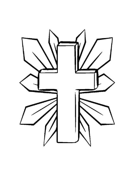 Cross coloring pages