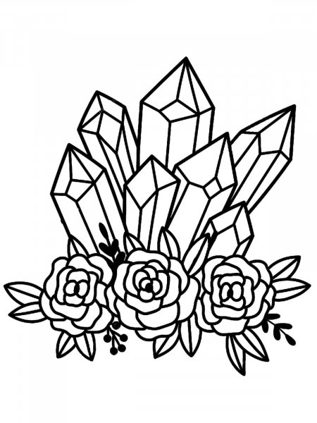 Crystal coloring pages