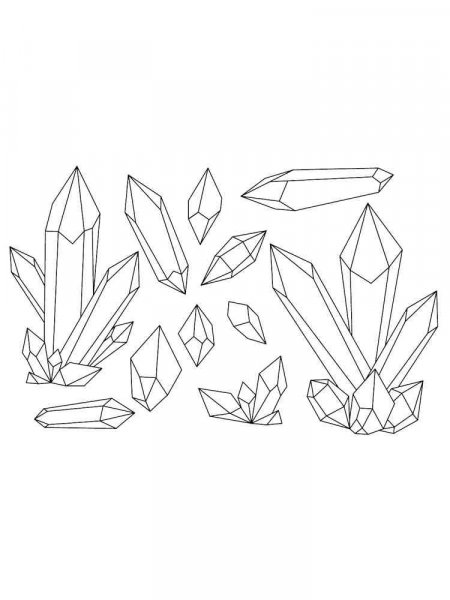 Crystal coloring pages