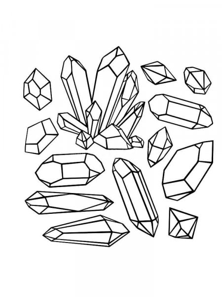 Crystal coloring pages