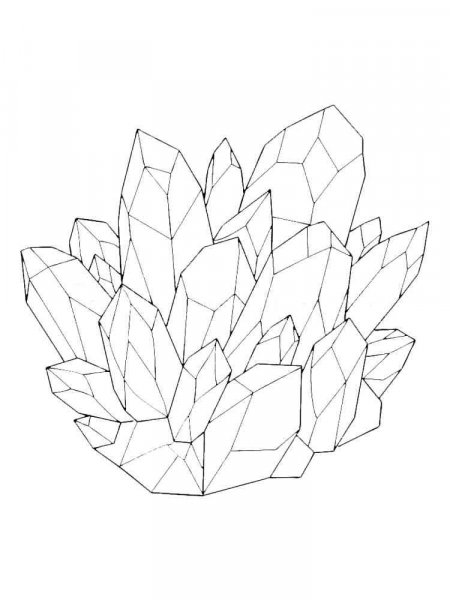 Crystal coloring pages