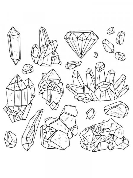 Crystal coloring pages