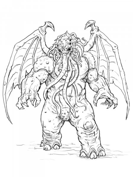 Cthulhu coloring pages