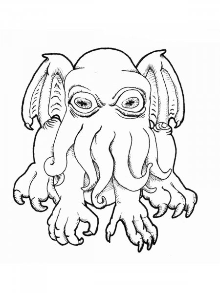 Cthulhu coloring pages