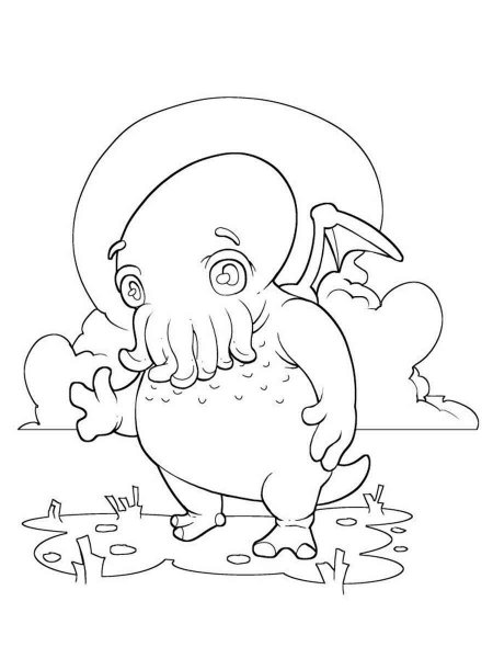 Cthulhu coloring pages