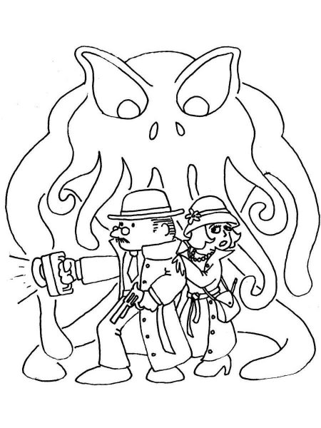 Cthulhu coloring pages