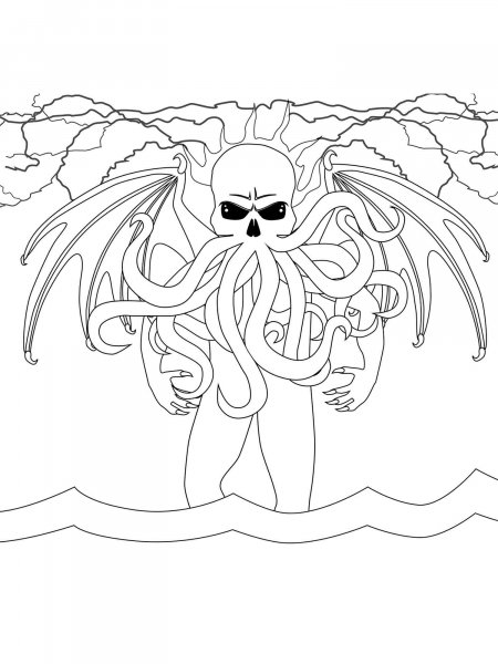 Cthulhu coloring pages