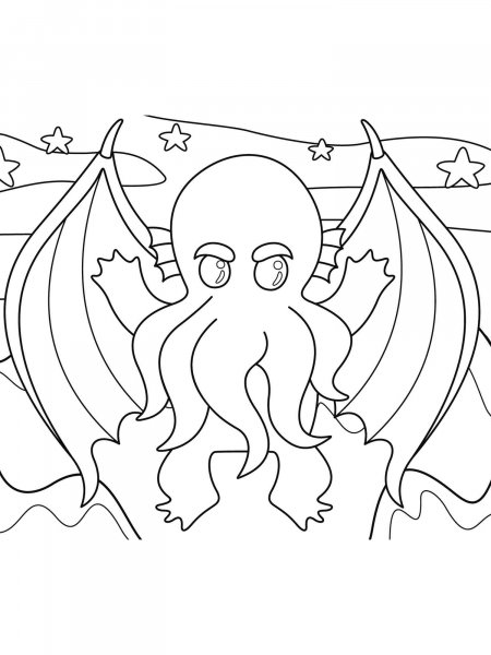 Cthulhu coloring pages