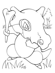 Pokemon Cubone coloring pages - Free Printable