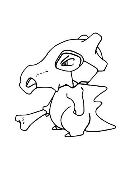 Pokemon Cubone coloring pages - Free Printable
