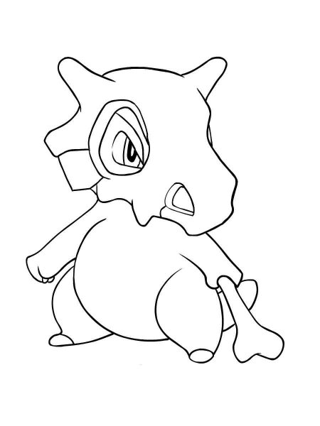 Pokemon Cubone coloring pages - Free Printable