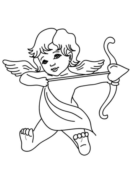 Cupid coloring page - Free printable