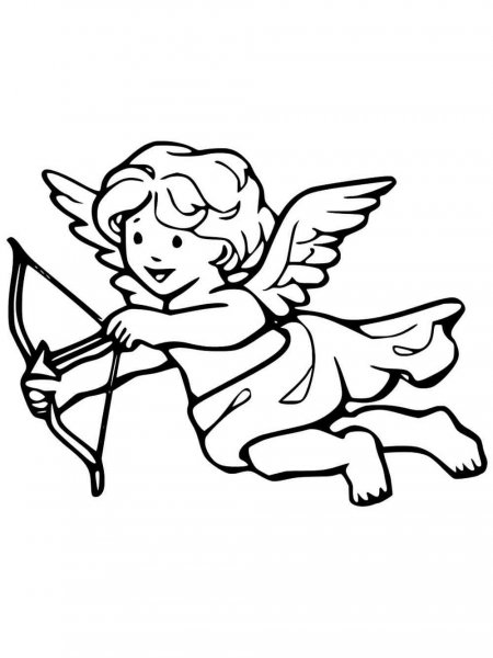Cupid coloring page - Free printable