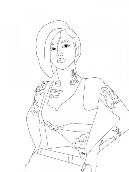 Cyberpunk 2077 coloring pages
