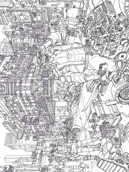 Cyberpunk 2077 coloring pages