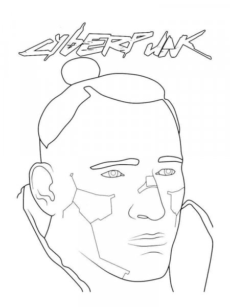 Cyberpunk 2077 coloring pages